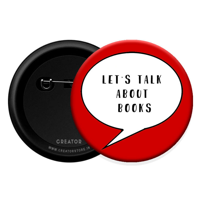 Lets talk about books Button Badge – Creator Store