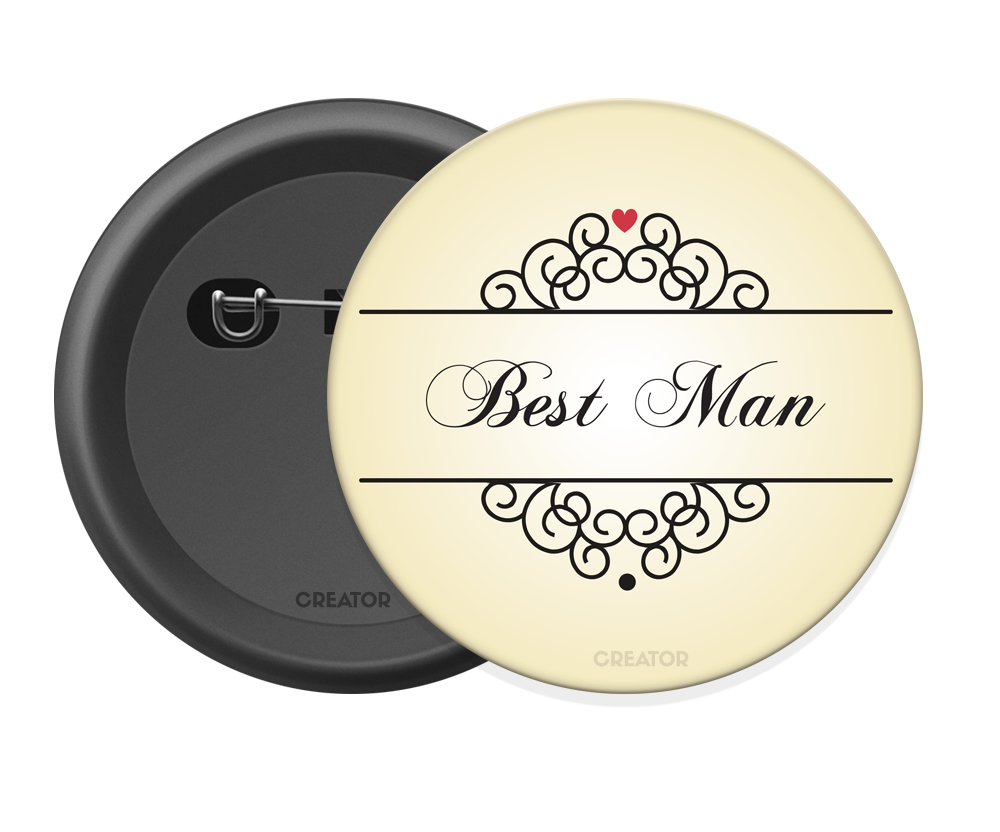 Best man Button Badge – Creator Store