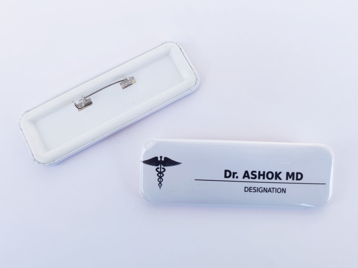 Doctor Custom made Pinback Name Badge – Creator