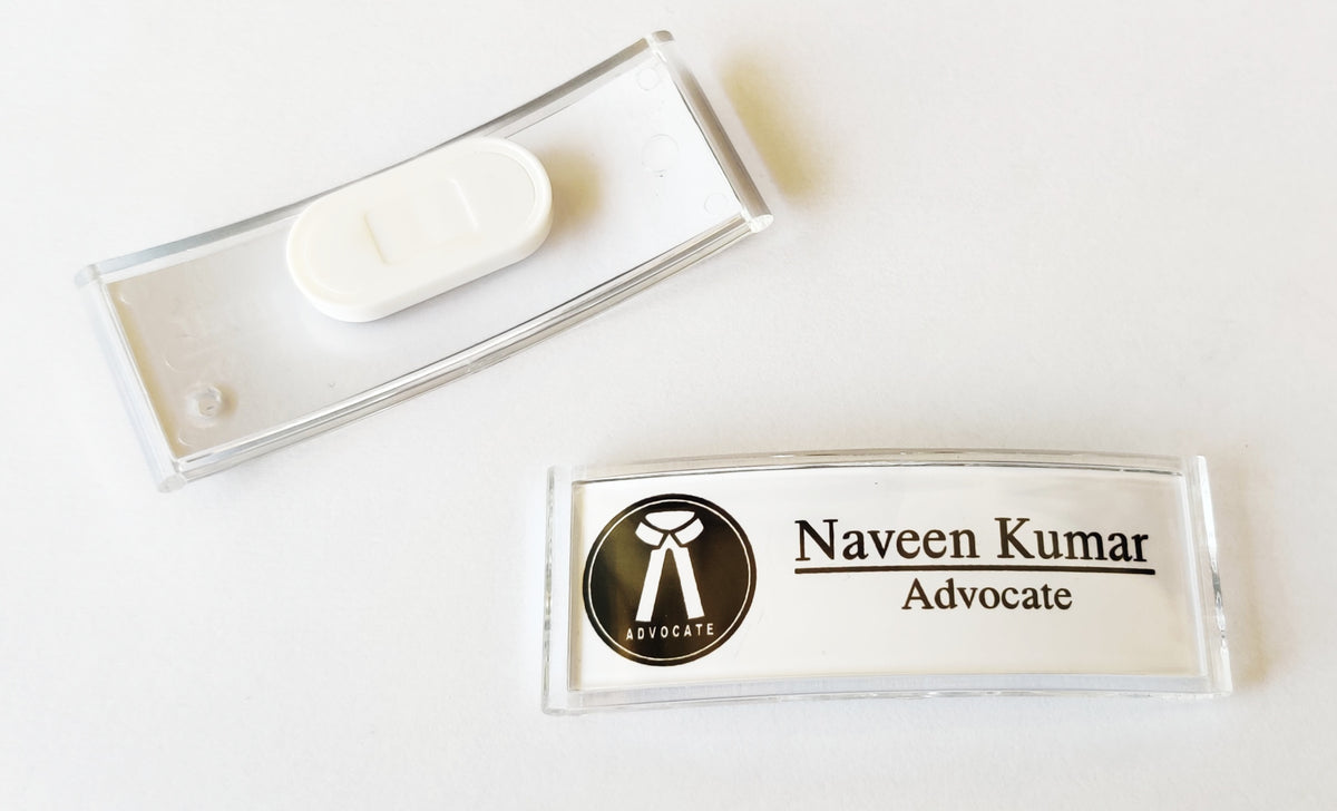 Acrylic Custom made shirt magnet Name Badge – Creator Store