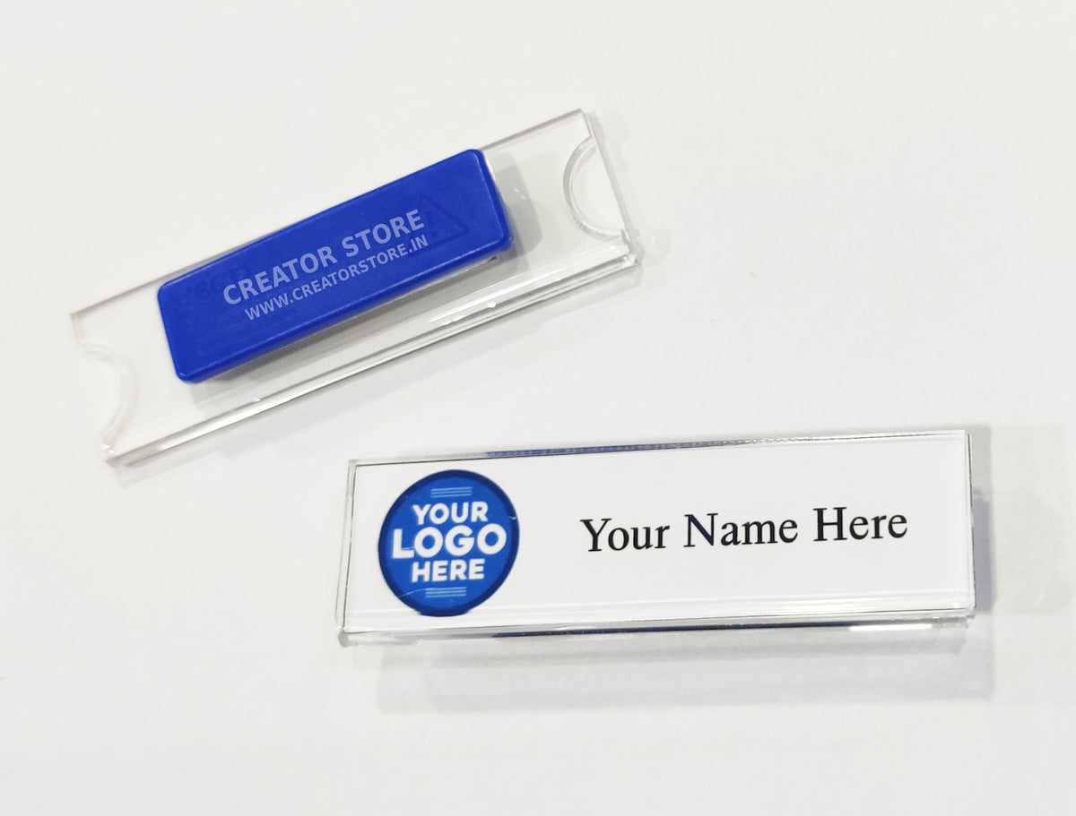 Acrylic Custom made Magnetic Name Badge – Creator