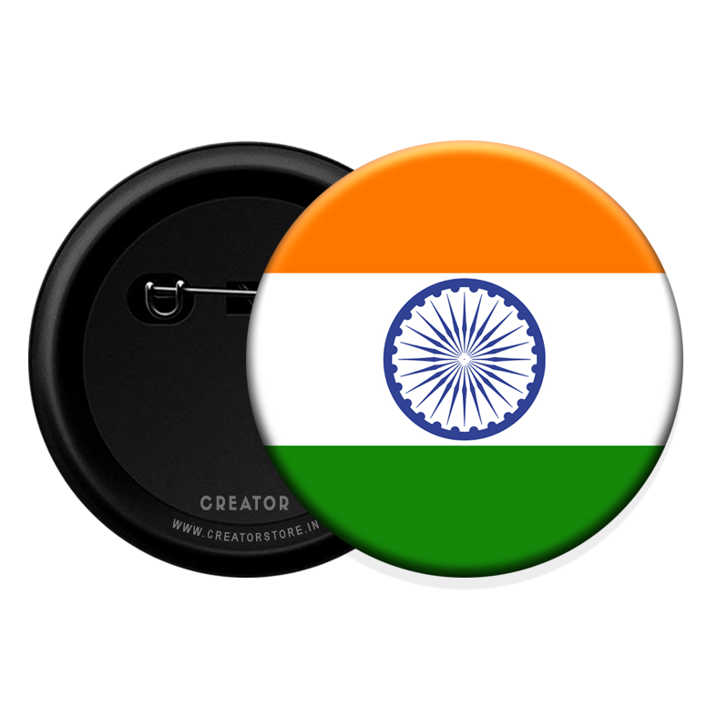 India Flag Pinback Button Badge – Creator Store