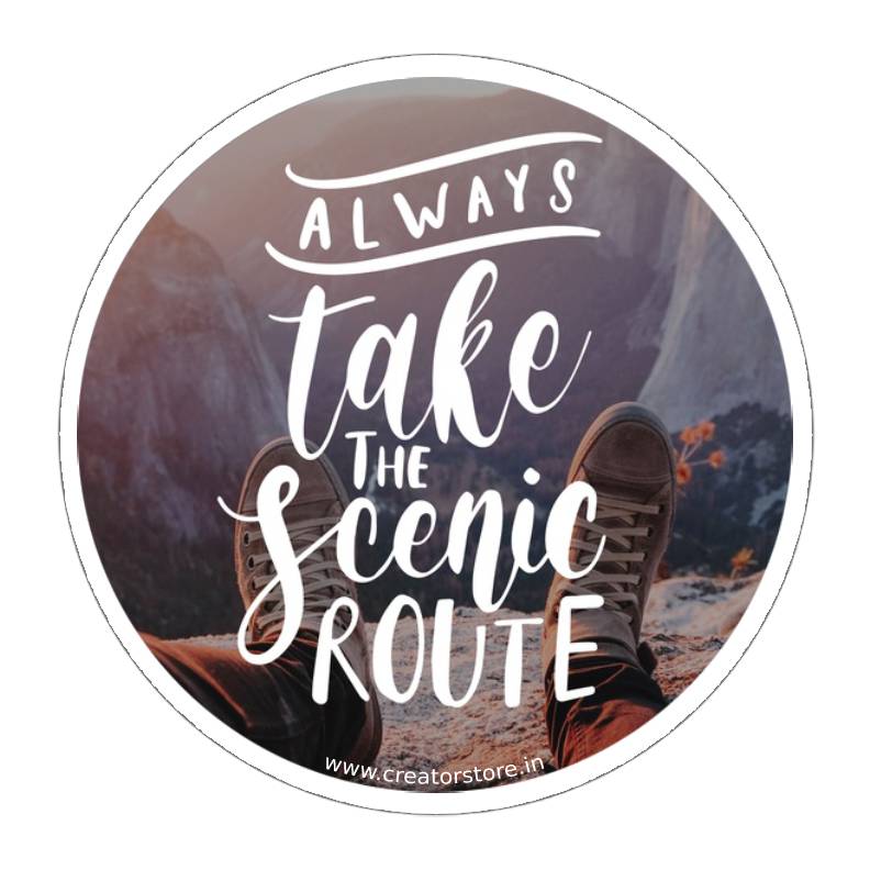 Take the scenic route Sticker – Creator Store