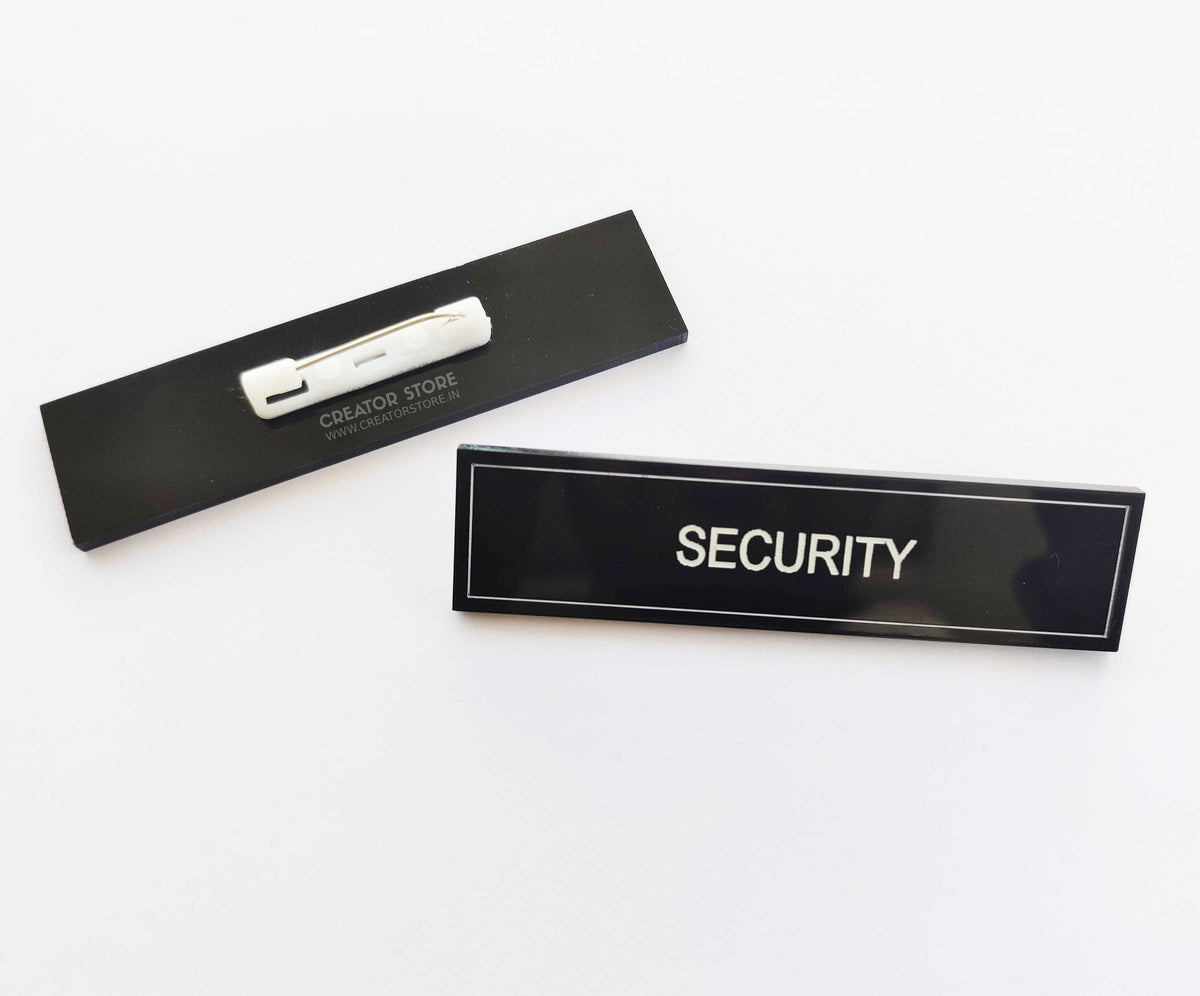 Security Acrylic Engraved Name Badge – Creator Store
